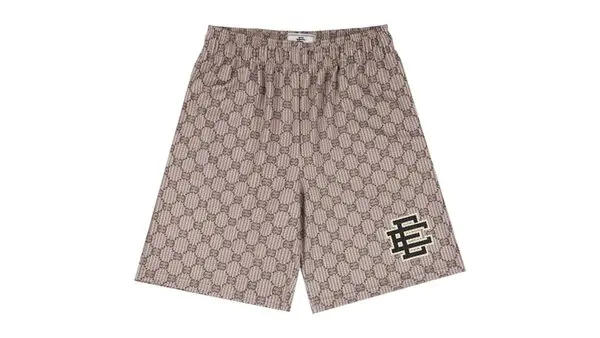 ERIC EMANUEL Ee Baggy Short - Beige Ee Print/black