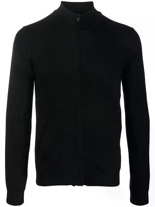 Hugo Zipped Virgin Wool Jumper