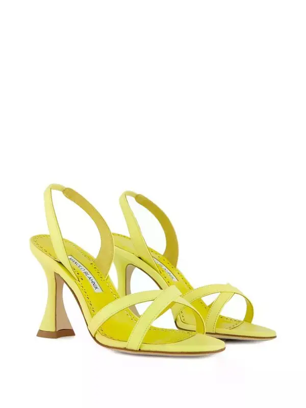 Manolo Blahnik Cross-strap Slingback Sandals