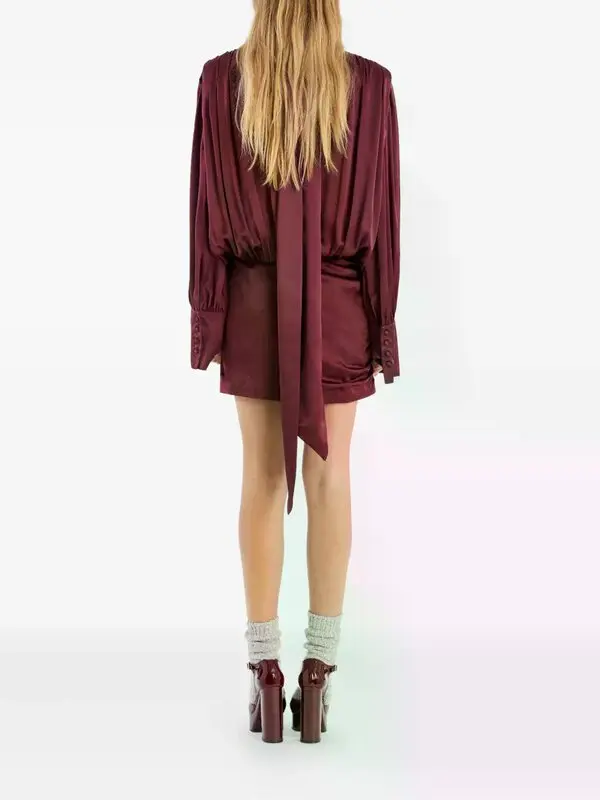 ROTATE BY BIRGER CHRISTENSEN V-neck Mini Dress - Red