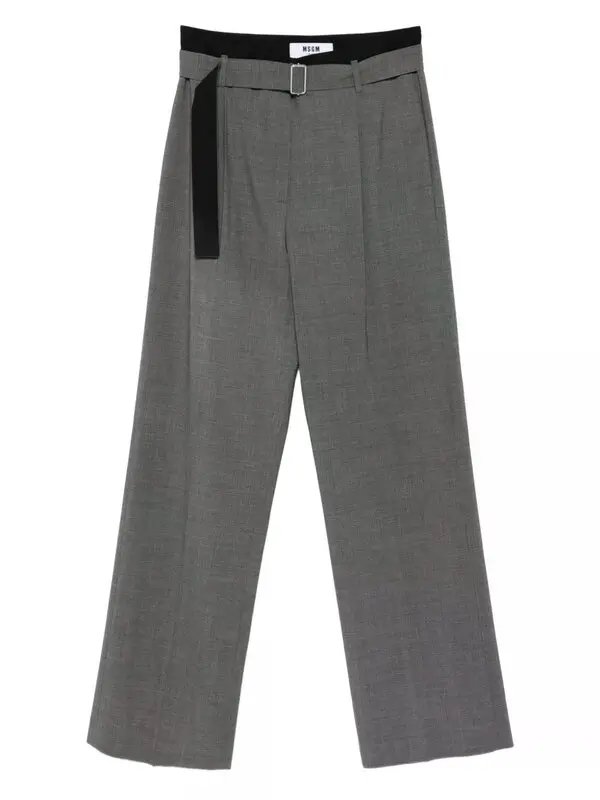 MSGM Belted Pleated Trousers