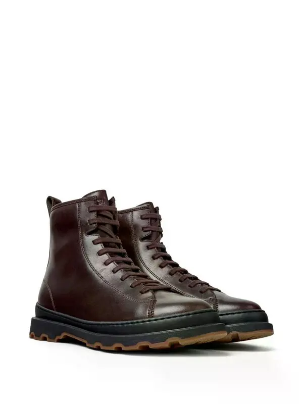 Camper Brutus Lace-up Leather Boots - Brown
