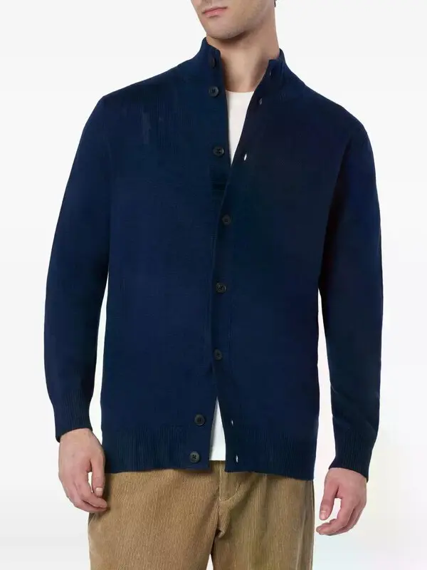 MC2 SAINT BARTH High-neck Button Cardigan - Blue