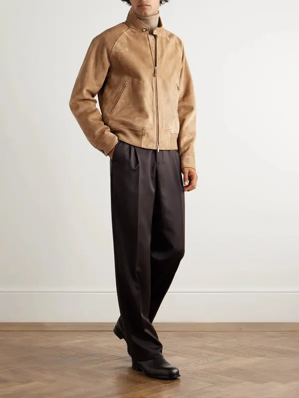 Loro Piana Novak Suede Bomber Jacket