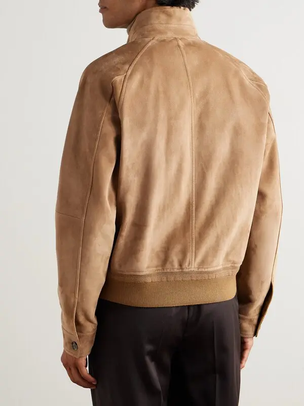 Loro Piana Novak Suede Bomber Jacket