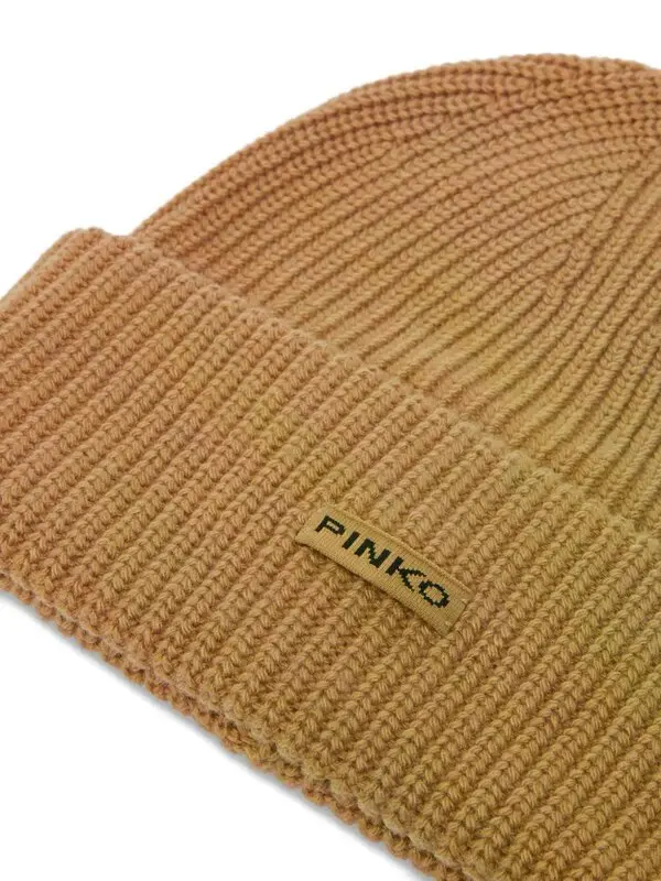 Pinko Ribbed Beanie - Neutrals