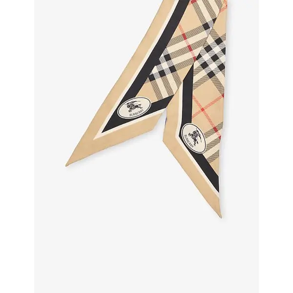 Burberry Check-print Silk Scarf