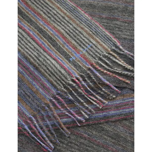 Paul Smith Trent Striped Wool Scarf