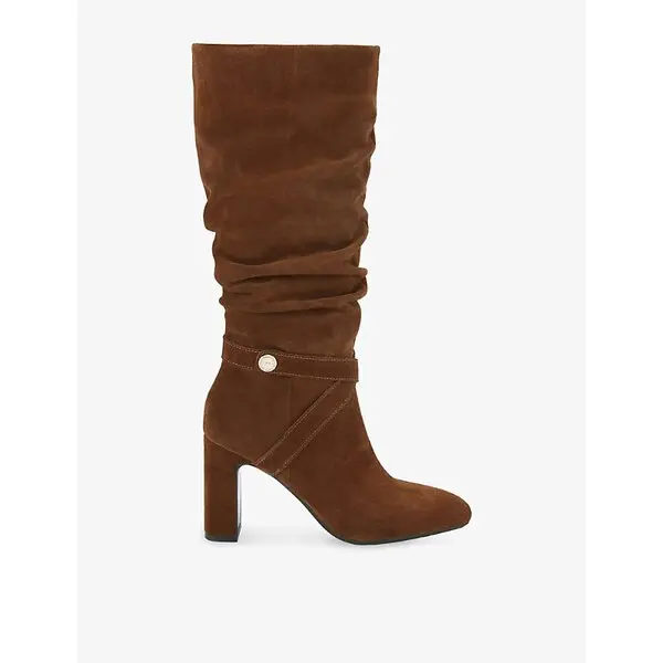Carvela Jackpot Slouch Suede Knee-high Boots - Mid Brown