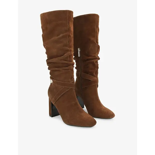 Carvela Jackpot Slouch Suede Knee-high Boots - Mid Brown