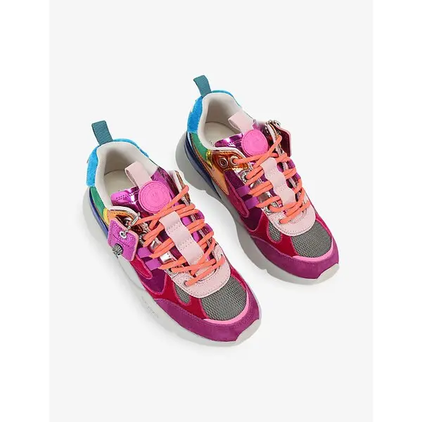 Kurt Geiger Runner Suede And Fabric Trainers - Mult/other