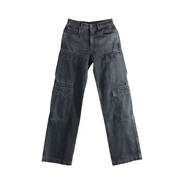 Rick Owens Double Cargo Jeans - Grey