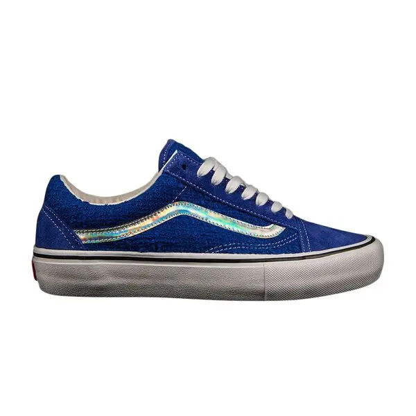 Vans Supreme X Old Skool Pro Iridescent Sneakers Blue Editorialist