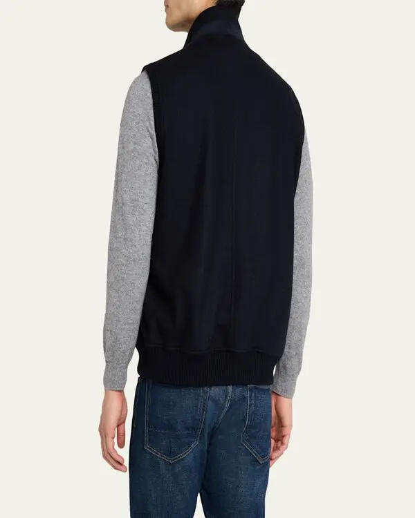 MANDELLI Jersey Cashmere Full-zip Blouson