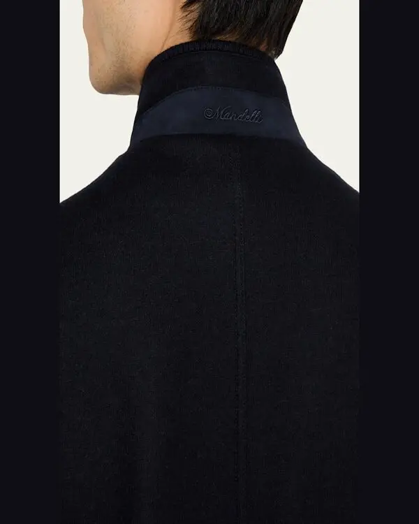 MANDELLI Jersey Cashmere Full-zip Blouson