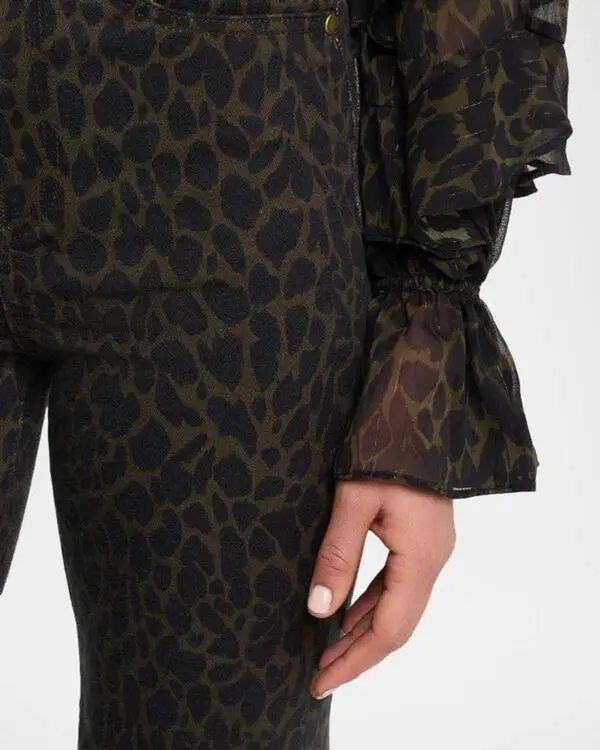 Ramy Brook Tyra Printed Wide-leg Jeans