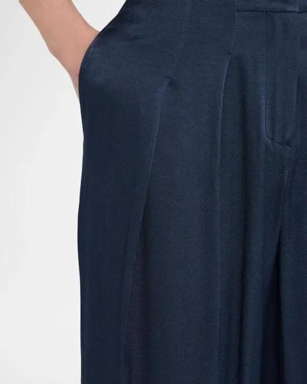 Ramy Brook Russell Satin Wide-leg Pants