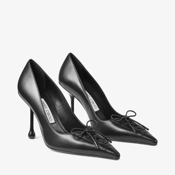 JIMMY CHOO Scarlett 95 Nappa Leather Pumps - Black