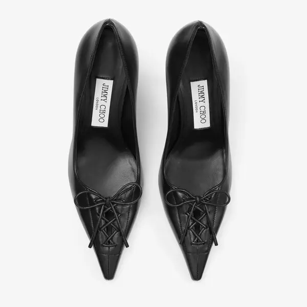 JIMMY CHOO Scarlett 95 Nappa Leather Pumps - Black