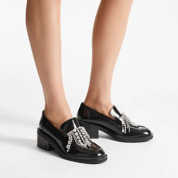 JIMMY CHOO Tylor 60 Embellished Loafers