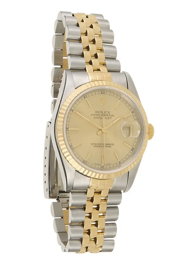 Rolex Stainless Steel Champagne Dial Datejust 36mm - Gold