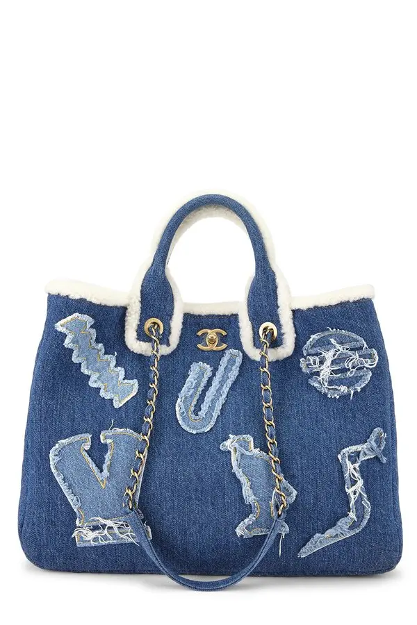 Chanel Paris-egypt Shearling Hieroglyph Shopping Tote