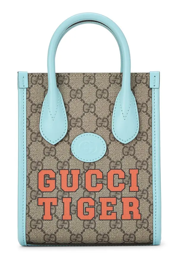 Gucci Gg Supreme Interlocking Tote - Blue