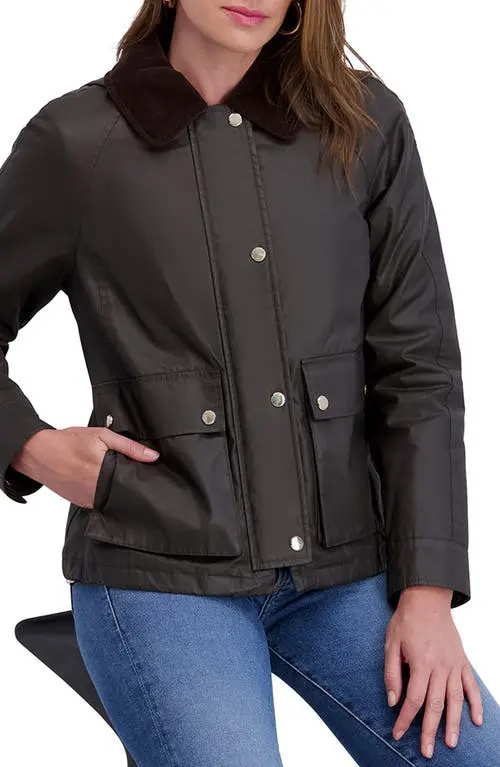 Kensie Water Resistant Waxed Cotton Barn Jacket