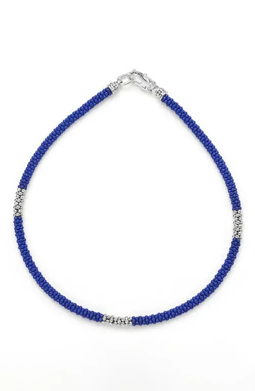 Lagos Anthem Ceramic And Sterling Silver Bracelet - Silver Blue