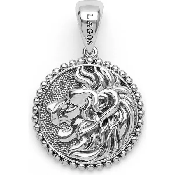 Lagos Anthem Lion Pendant - Silver