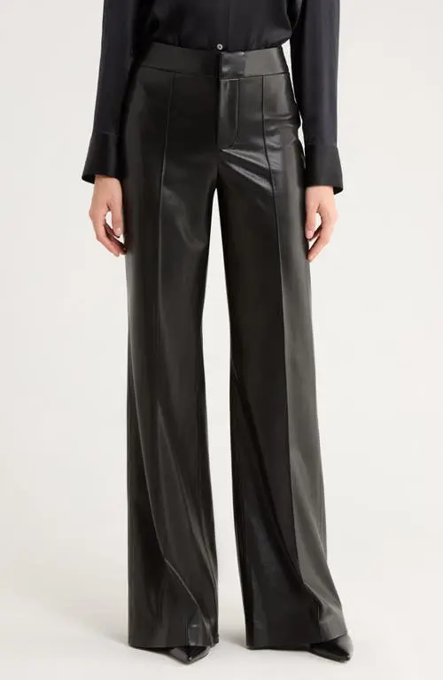 Alice + Olivia Dylan High-waist Flare Faux Leather Pants - Black