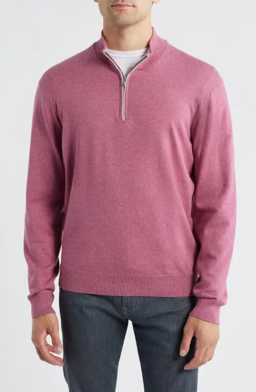 Johnnie-o Desmond Half Zip Sweater - Berry