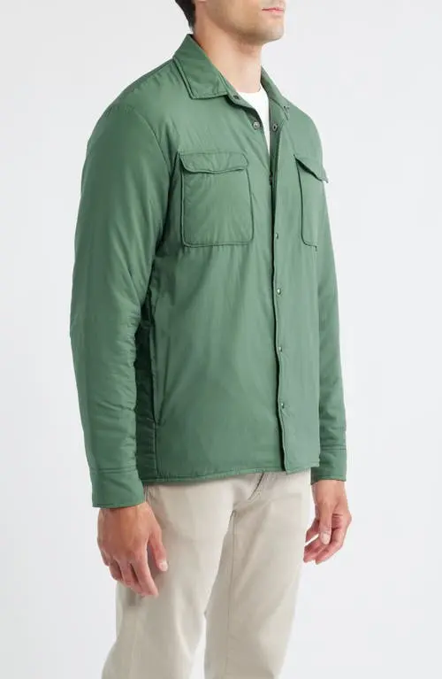 Johnnie-o Denzel Featherweight Nylon Snap-up Shirt Jacket - Kelp