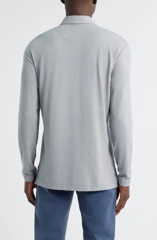 Johnnie-o Idris Top Shelf Long Sleeve Polo - Grey