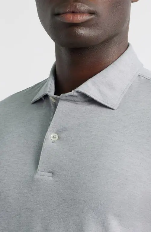 Johnnie-o Idris Top Shelf Long Sleeve Polo - Grey