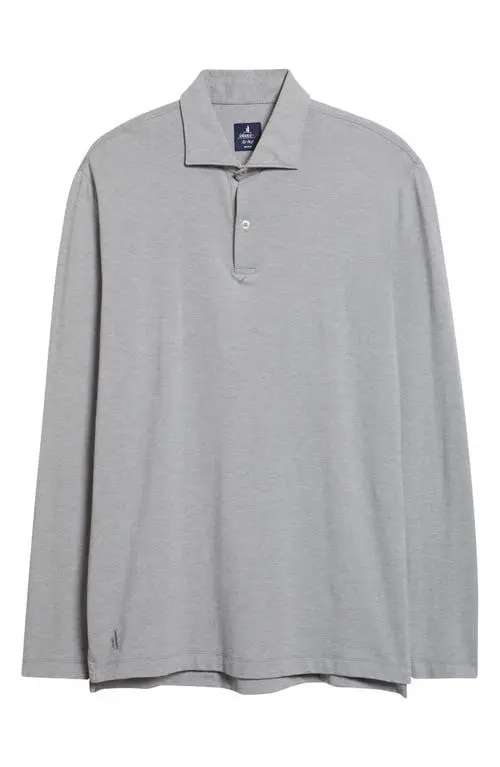 Johnnie-o Idris Top Shelf Long Sleeve Polo - Grey