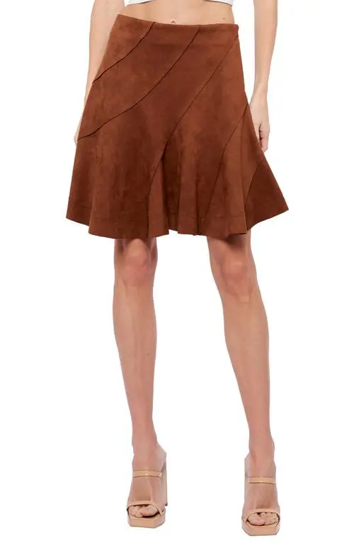 CIEBON Aje Faux-suede Mini Skirt
