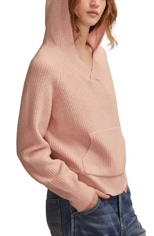 Lucky Brand V-neck Sweater Hoodie - Rose Smoke
