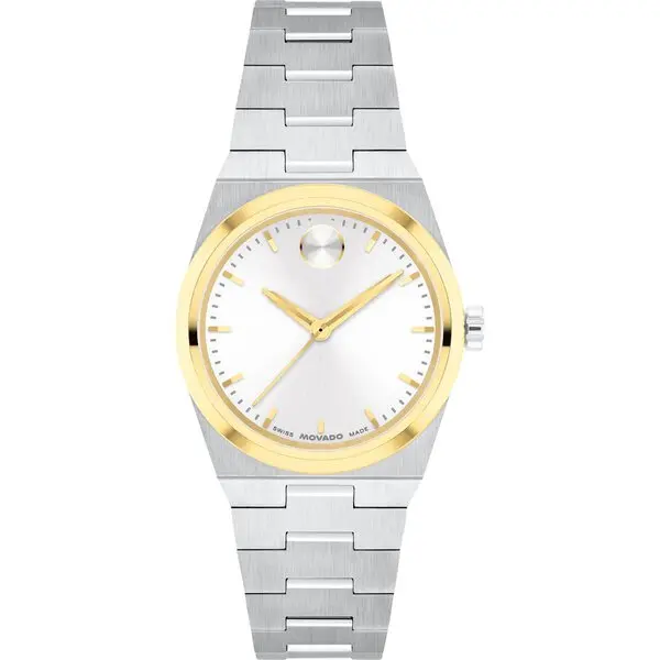 Movado Mini Bold Quest Bracelet Watch - White Dial