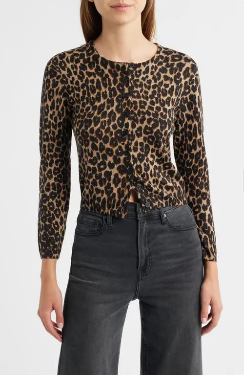 REFORMATION Bernadette Print Merino Wool Cardigan
