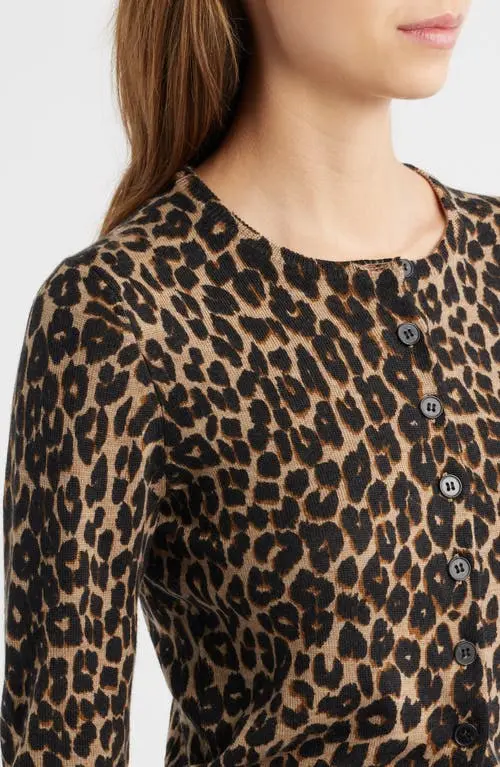 REFORMATION Bernadette Print Merino Wool Cardigan