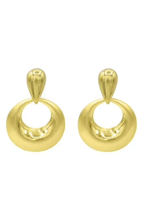 LA MENO Roman Holiday Hoop Earrings - Gold