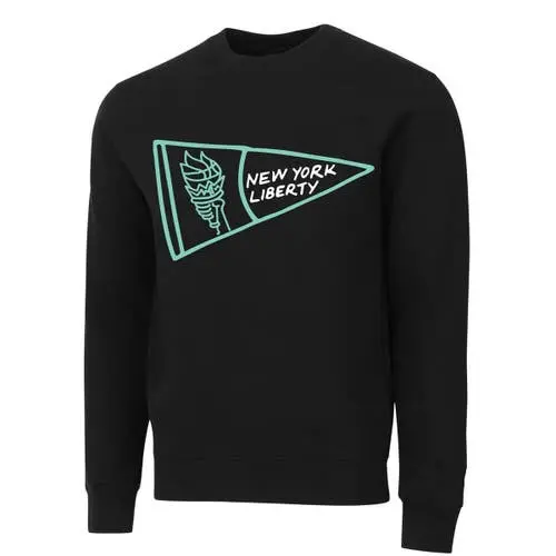 ROUND21 New York Liberty Pennant Crewneck Pullover Sweatshirt