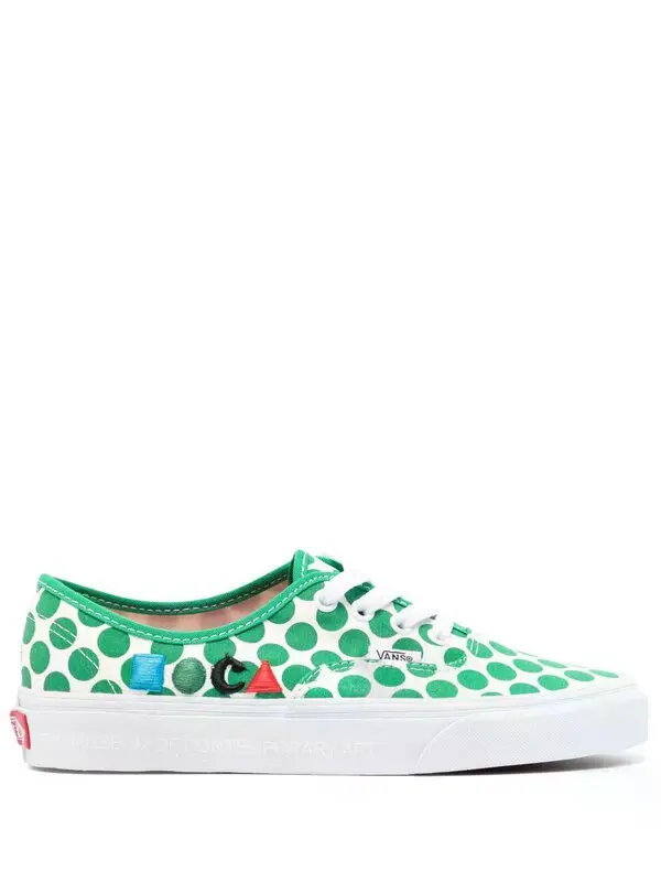VANS X Moca Authentic Polka-dot Sneakers - Green