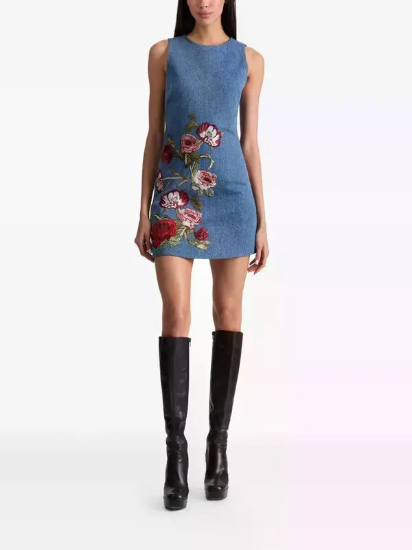 Alice + Olivia Cade Embroidered Mini Dress