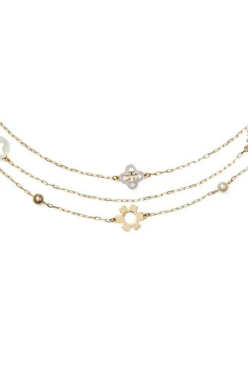 Tory Burch Forget Me Not Multi-strand Necklace