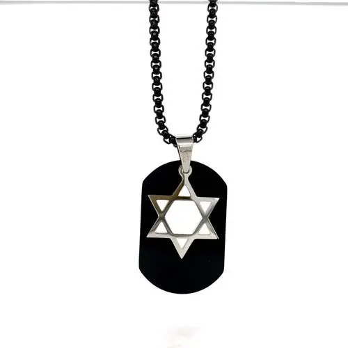 ANNA ZUCKERMAN Zion Star Of David Necklace - Black