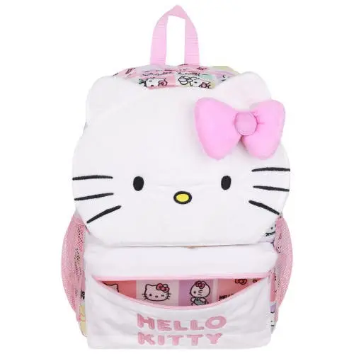 FUL SANRIO Plush Face Backpack With 3d Bow