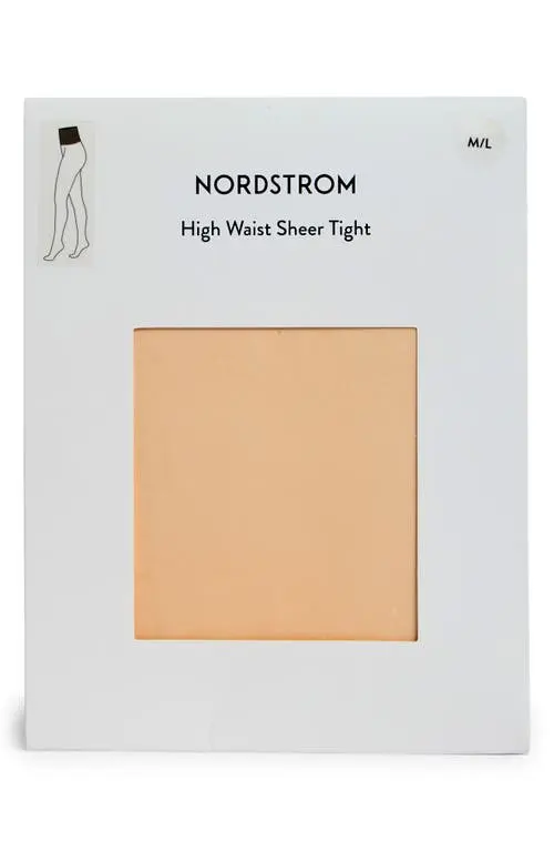 Nordstrom High-waist Sheer Tights - Beige Almond