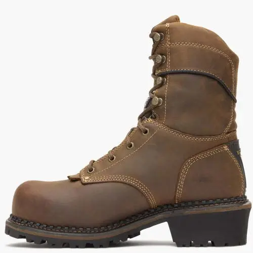 GEORGIA BOOT Amp Lt Logger Composite Toe Insulated Waterproof Work Boots - Brown